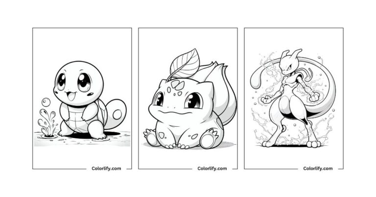 Epic Pokemon Coloring Pages | Pokémon Free PDF Printables
