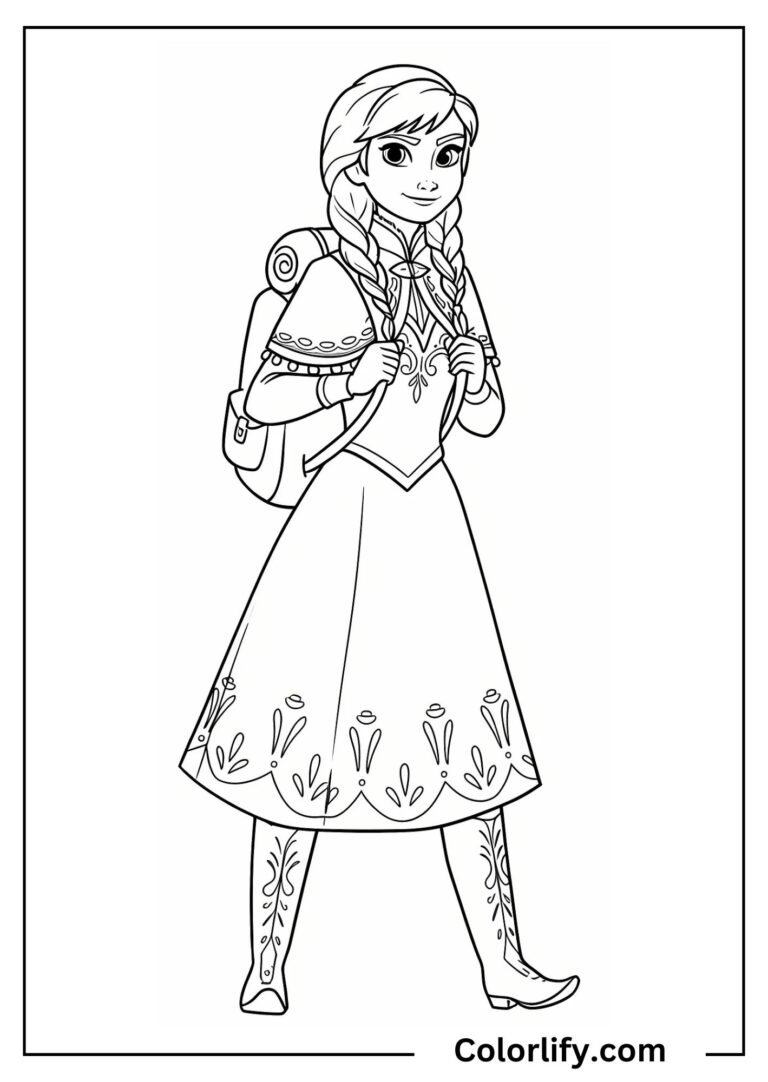 12 Anna and Elsa Coloring Pages | Free PDF Printables