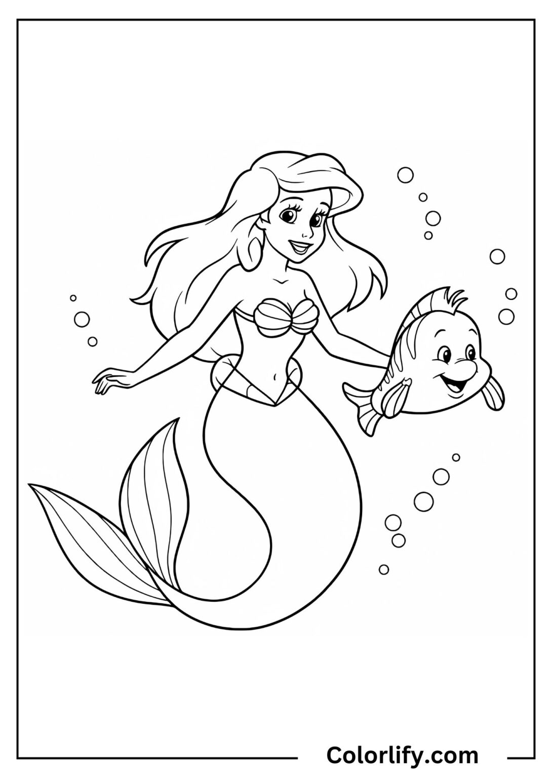 10+ Ariel Coloring Pages (Free PDF Printables) - Colorlify | Download ...