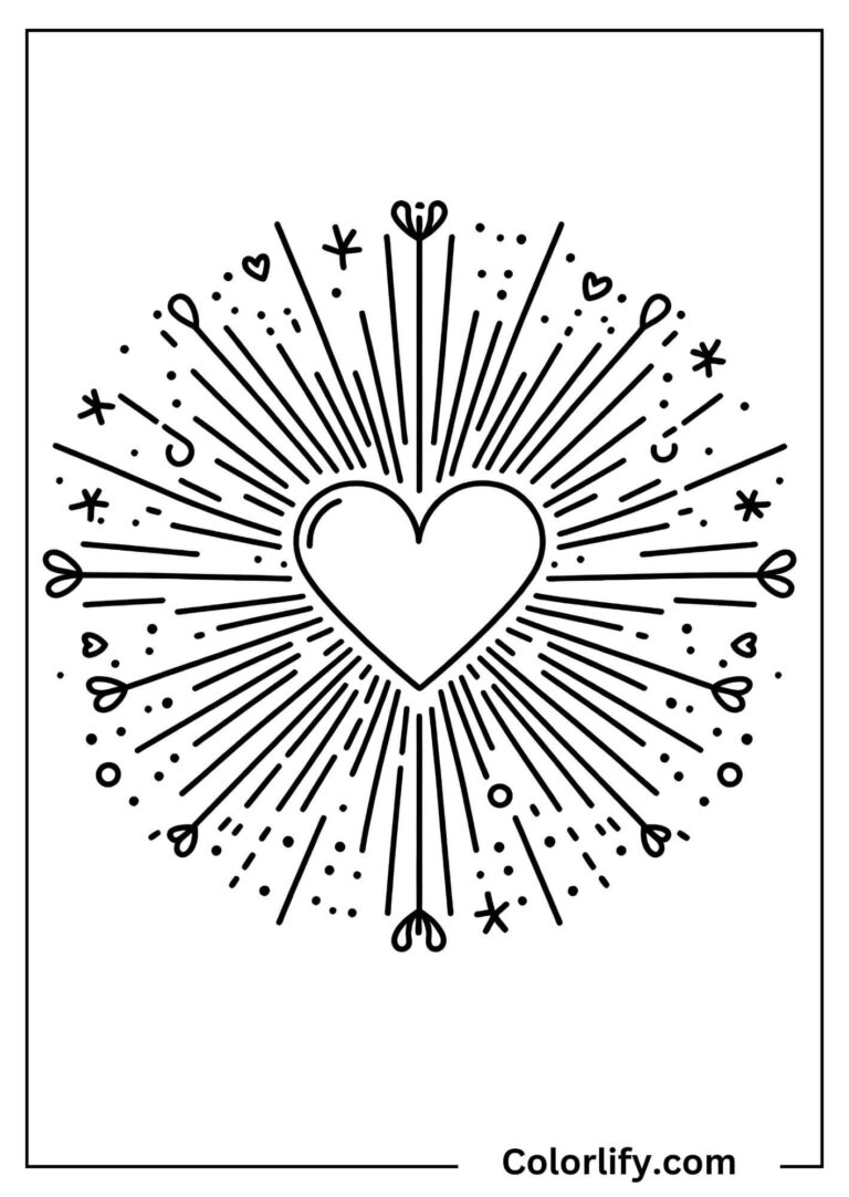 10+ Heart Coloring Pages (Free PDF Printables) - Colorlify | Download ...