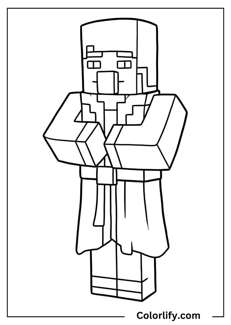 10+ Minecraft Coloring Pages for Kids & Adults | Free PDF Printables