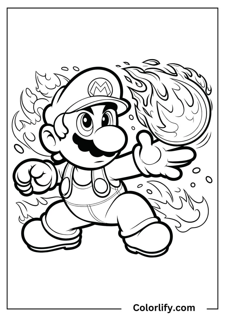 14 Mario Coloring Pages | Free Super Mario Bros Coloring Page Printables