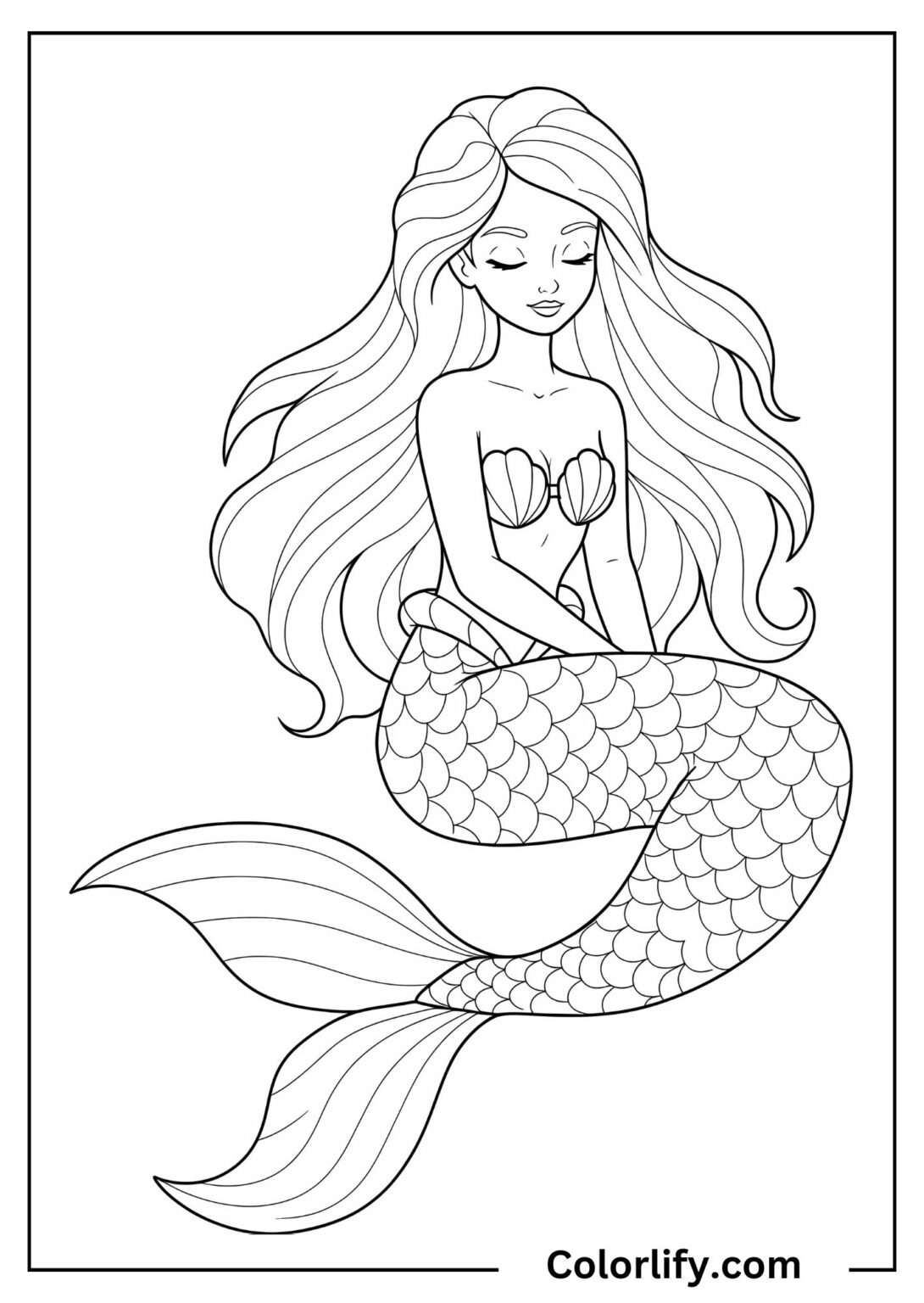 10+ Mermaid Coloring Pages (Free PDF Printables) - Colorlify | Download ...
