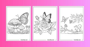 10 Beautiful Butterfly Coloring Pages for Kids and Adults - Printable ...