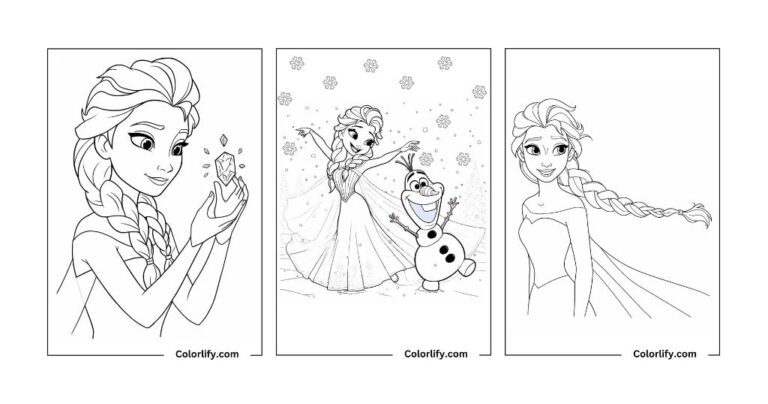 10+ Elsa Coloring Pages (Free PDF Printables) - Colorlify | Download ...