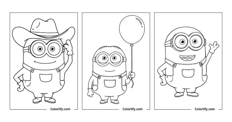 10+ Minion Coloring Pages for Kids & Adults | Free PDF Printables